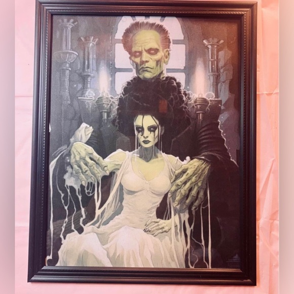 boutique | Holiday | Frankenstein And His Bride Framed 8xprinted ...